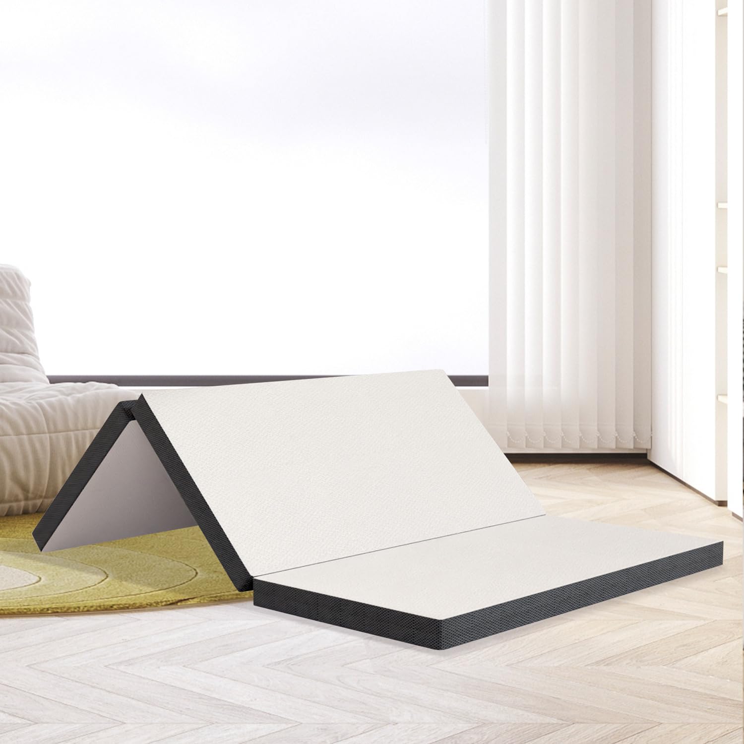 Foldable Mattress Full, 3 Inch Trifold Mattress with Breathable & Washable Cover, Foldable Mattress with CertiPUR-US Certified, Floor Mattress Foldable for Camping, Guest, Floor RV - 73" x 52" x 3"