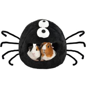 vehomy halloween guinea pig bed warm bunny spider cave bed hideout small animal spider nest bed house cage accessory for hamster guinea pig dwarf rabbit bunny ferret rat hedgehog l