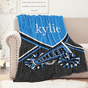 Batorkpl Personalized Cheerleader Gifts Blanket for Girls Custom Cheerleading Gifts with Name Cheer Gifts for Cheerleaders Cheer Gift Cheer Squad Birthday Gift Ideas for Girls