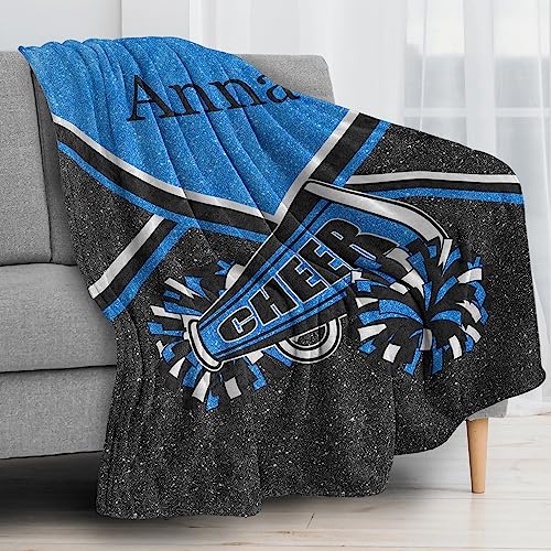 Batorkpl Personalized Cheerleader Gifts Blanket for Girls Custom Cheerleading Gifts with Name Cheer Gifts for Cheerleaders Cheer Gift Cheer Squad Birthday Gift Ideas for Girls