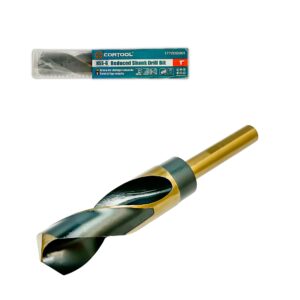 cortool 5/8 inch drill bit | reduced shank high speed steel | 5/8 drill bit for metal and steel | hss m2 black & gold drill bit with 1/2" shank