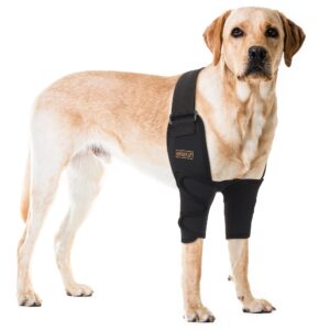 opselu dog elbow protector,adjustable straps dog shoulder brace,lightweight dog front leg brace for shoulder dislocation, pressure sores,elbow injury and loss of stability from arthritis(both legs,s)