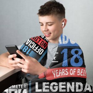 18th Birthday Gifts for Boy, 18 Year Old Boy Birthday Gifts, Gifts for Boy Turning 18, 18 Birthday Gift Ideas Throw Blanket 60 x 50 Inch, Gifts for 18 Year Old Male, 18 Birthday Decorations for Men