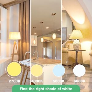 DEGNJU A19 LED Light Bulbs, 60 Watt Equivalent LED Bulbs, Soft White 2700K, 800 Lumens, E26 Standard Base, Non-Dimmable, 8.5W Warm White LED Bulbs for Bedroom Living Room, 3 Pack