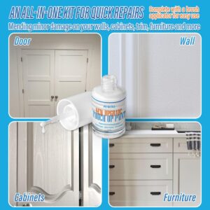 Ankita White Touch Up Paint for Walls, Wood, Interior and Exterior Satin Enamel Paint, Quickly Repairs House Minor Chips, Cracks, Scratches and Spots, For Walls, Wood, Cabinet, Baseboard, Doors, Trim, Furniture, Corner, Egg Shell and Small Can.(Perfect Wh