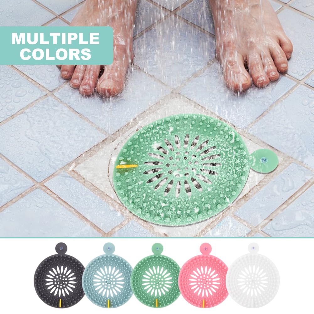 Jaeskeclip 6Pscs Hair Catcher Shower Drain,Disposable Shower Drain Hair Catcher,Hair Stopper for Bathtub Drain for Bathroom Shower Bathtub Laundry Room Kitchen Sink Silicon Sink Drain Covers