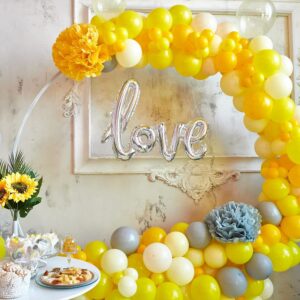 Yellow Balloons, 100Pcs 12 inch Bright Yellow Latex Balloons Round Helium Balloons for Birthday Wedding Anniversary Sunflower Party Backdrop Decorations