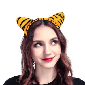 Liatunou Tiger Headband,Tiger Costume Headwear Cute Tiger Ears for Halloween Christmas Party Favor Birthday Gift