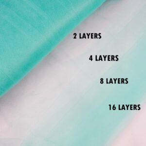 Craft And Party, Aqua Fabric Tulle Roll 54 Inch by 40 Yards (120 ft) Fabric Tulle Bolt for DIY Tutu Skirt, Wedding and Decoration (Aqua)