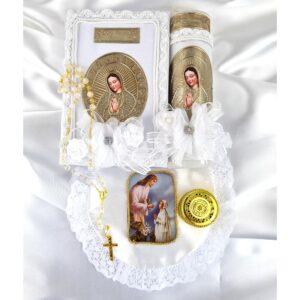 first communion bible and candle - biblia y vela de primera comunión para niña - vela para primera comunion niña - first communion candle set for girl - recuerdos de primera comunion niña