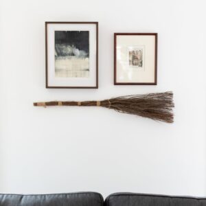 Cinnamon Scented Broom (2-Pack) - 36" Heather Broom - Holiday Decor