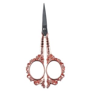 homesogood embroidery scissors sewing scissor,4.5in crochet scissor,rose gold craft shears for handcraft diy needlework artwork