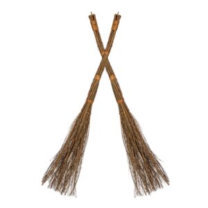 cinnamon scented broom (2-pack) - 36" heather broom - holiday decor