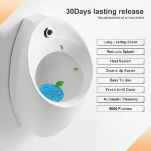 WEMA Urinal Screen Deodorizer - 10 Pack toilet deodorizer (Last Up to 5,000 Flushes), Anti Splash Scented Urinal Cakes for Any Public Business Facilities Bathrooms