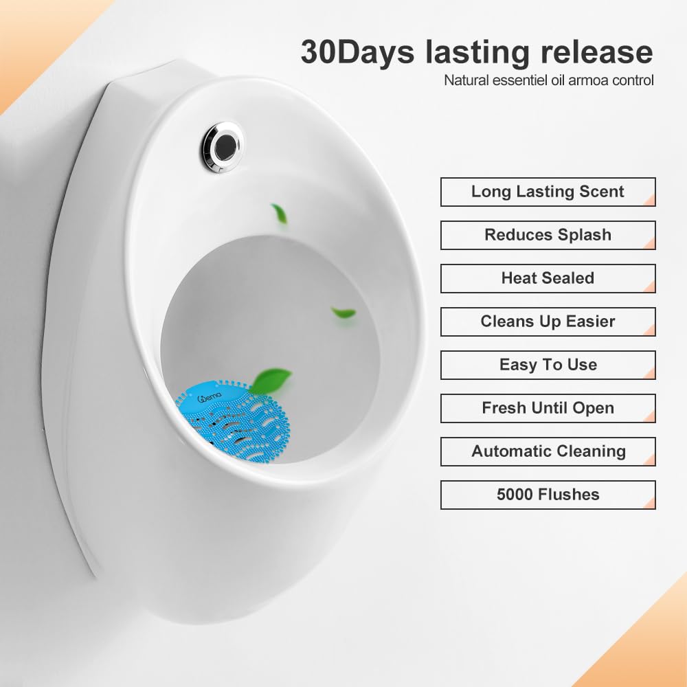 WEMA Urinal Screen Deodorizer - 10 Pack toilet deodorizer (Last Up to 5,000 Flushes), Anti Splash Scented Urinal Cakes for Any Public Business Facilities Bathrooms