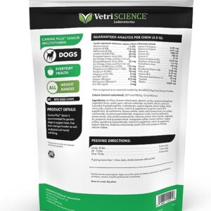 VetriScience Glycoflex 3 Clinically Proven Hip and Joint Supplement for Dogs, 120 Chews & Canine Plus MultiVitamin for Senior Dogs, 60 Chews