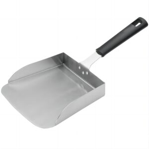 large griddle scoop for hibachi type cooking.stainless steel food shovel for scrambled eggs and fried rice.grilling food mover for flat top grill accessories smash burger spatula