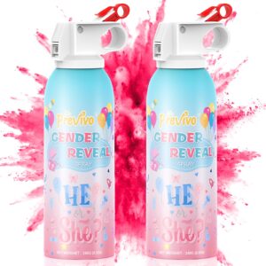 previvo reveal fire extinguisher set -gender reveal color smoke powder spray - 100% biodegradable party supplies- for memorable baby gender reveal decorations & ideas(pink)