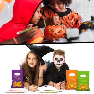 Paterr 105 Pcs Religious Halloween Party Favors 35 Christian Pumpkin Plastic Bags 35 Christian Halloween Pencil 35 Religious Bible Rubber Wristband for Religious Halloween Trick or Treat Party