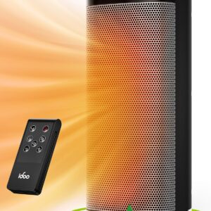 iDOO Space Heaters for Indoor Use, Portable Heater for Office, Small Bedroom & large Room, Electric Tower Heating with Remote, Ceramic Fast Heat - Calentones Eléctricos para Cuarto - christmas gifts