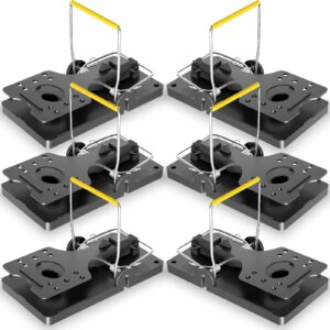 large rat traps, mouse traps that work,snap traps for indoor outdoor, quick effective sanitary safe, snap trap for trapping against mouse, chipmunk, safety and friendly for pet (black large 6 pack)