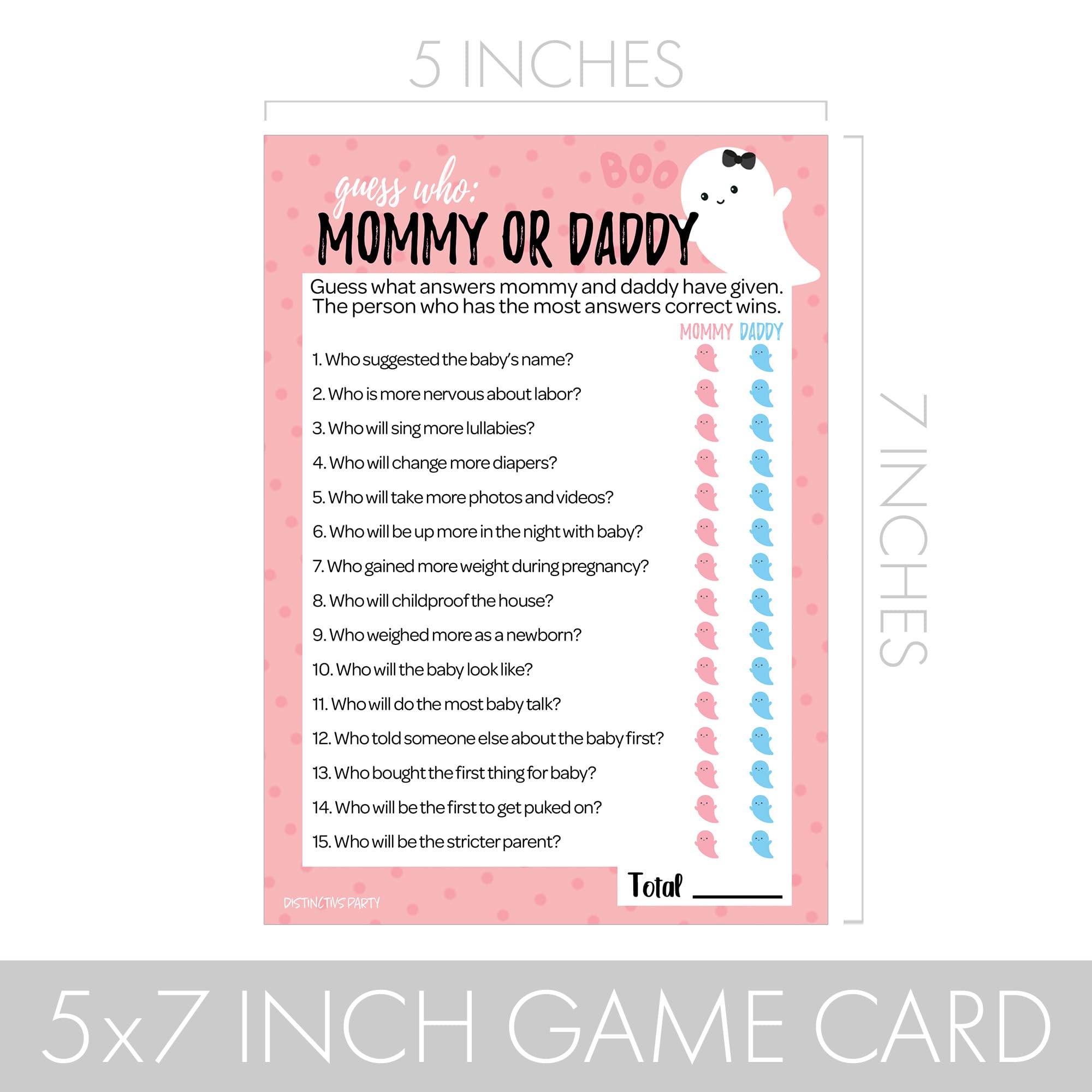 Pink A Little Boo is Almost Due Girl Baby Shower Games, Guess Who and All Things Halloween Matching Game (2 Game Bundle) - 20 Cards, Halloween Baby Shower