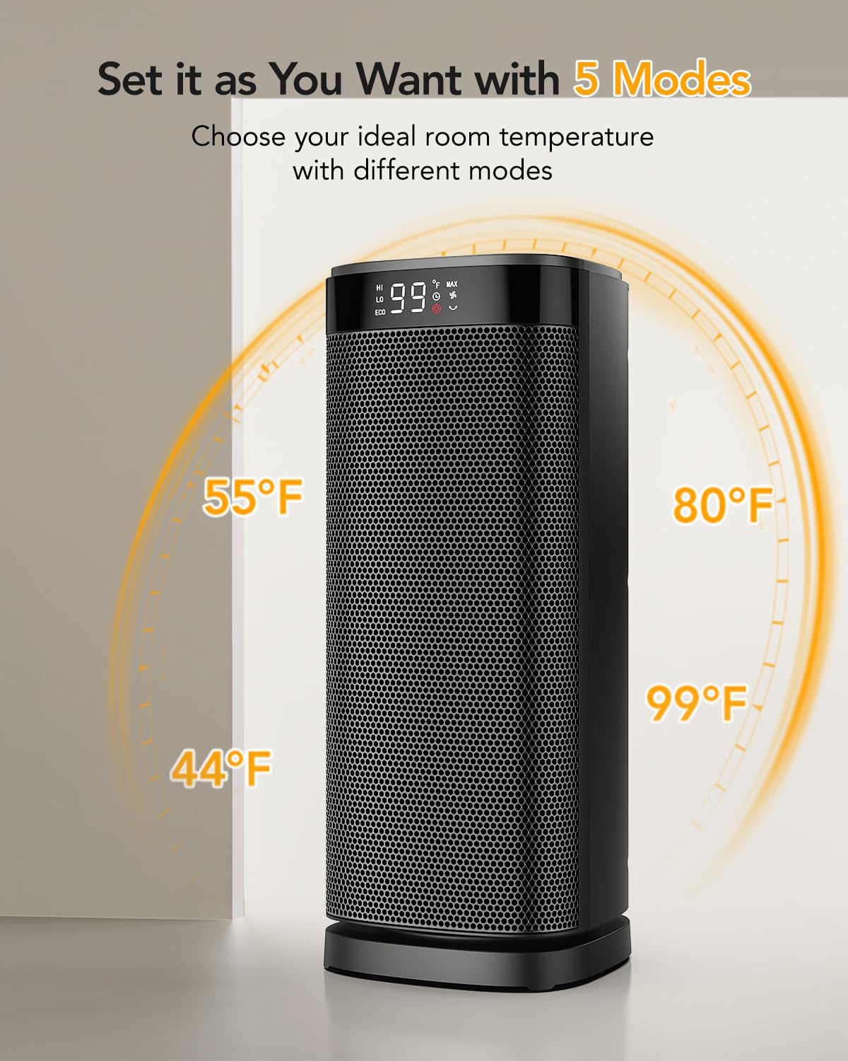 iDOO Space Heaters for Indoor Use, Portable Heater for Office, Small Bedroom & large Room, Electric Tower Heating with Remote, Ceramic Fast Heat - Calentones Eléctricos para Cuarto - christmas gifts