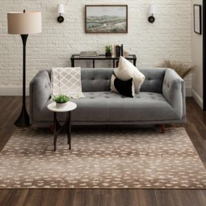 mohawk home antelope animal print beige 2' 1" x 3' 8" area rug perfect for kitchen, living room, dining room