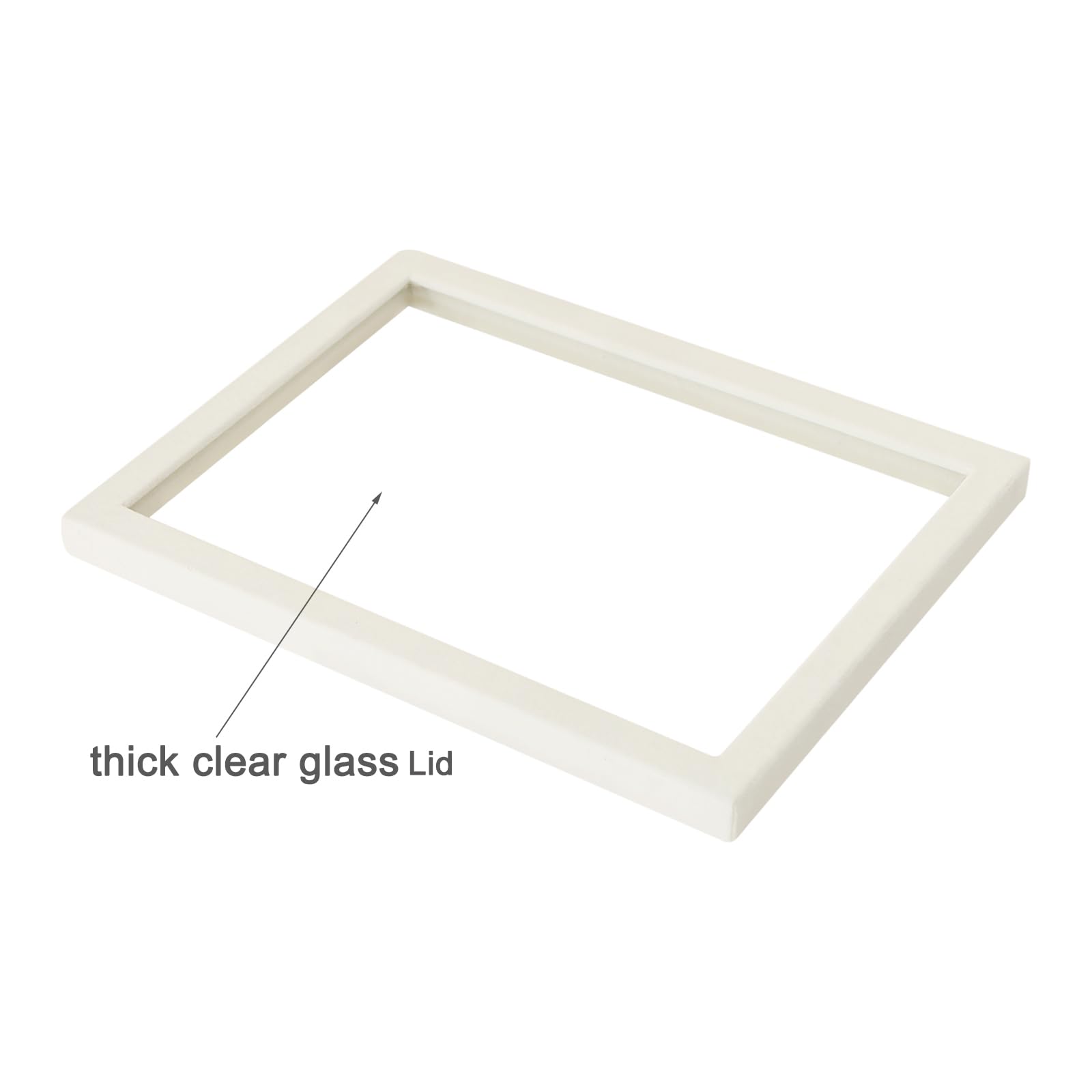 Coward 2Pcs Beige Velvet Glass Lid for the Trays Can Use if Needed