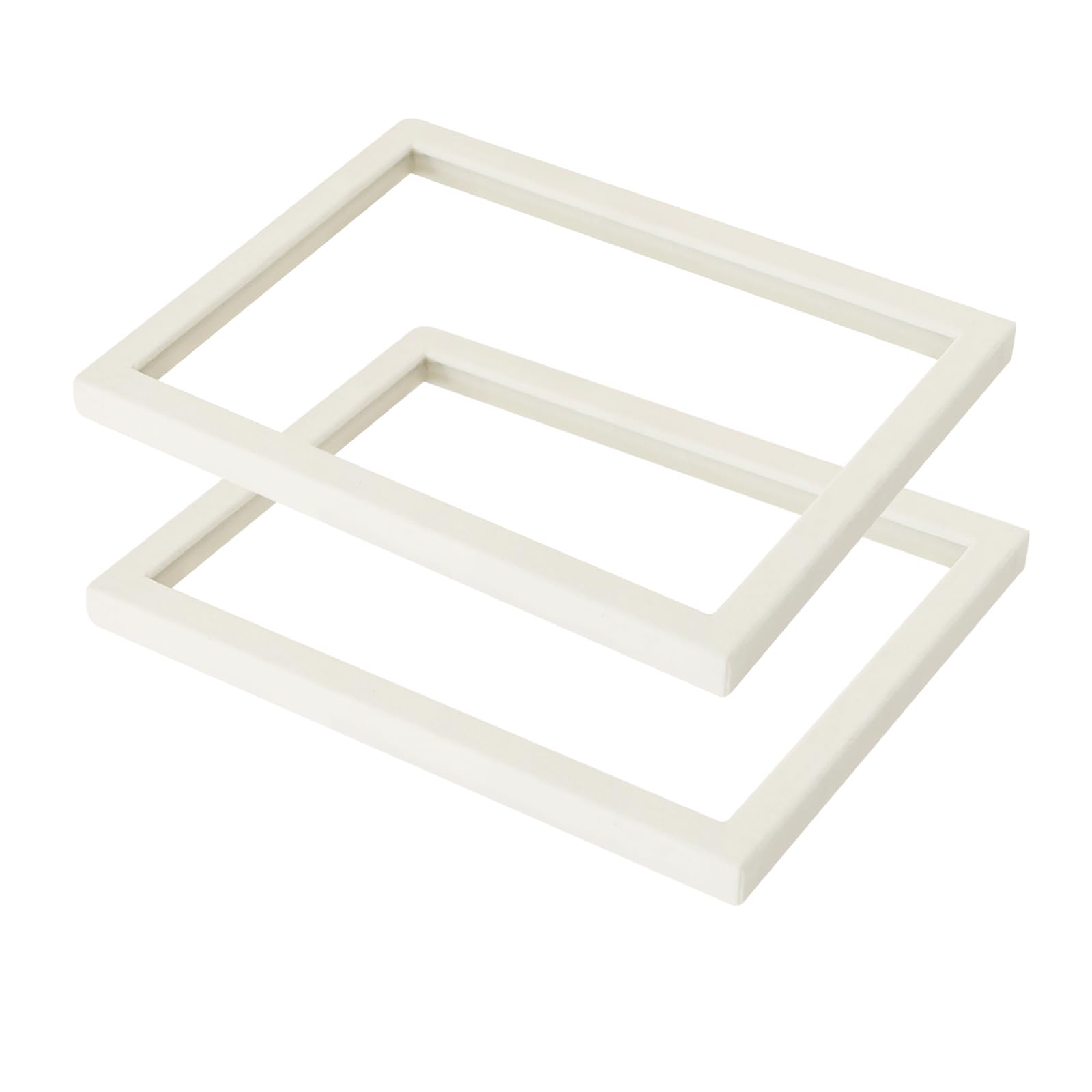 Coward 2Pcs Beige Velvet Glass Lid for the Trays Can Use if Needed