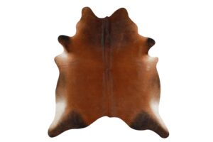 cowhides direct genuine brazilian cowhide rug - authentic cow rug with non-slip suede backing - cow rugs for living room, bedroom & more - natural rugs (brown with red rug- 6x6 ft. l)