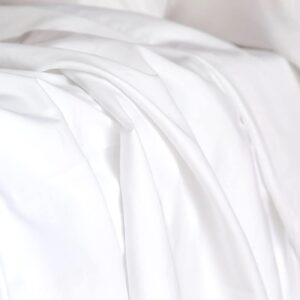 BEDLAM Full/Queen Size Duvet Cover Set - 3pcs 100% Cotton Duvet Cover, Includes a White Sateen Duvet Cover with a Cream Italian Border & 2 Cotton Pillowcases - 800TC Luxury Queen Duvet Cover Set