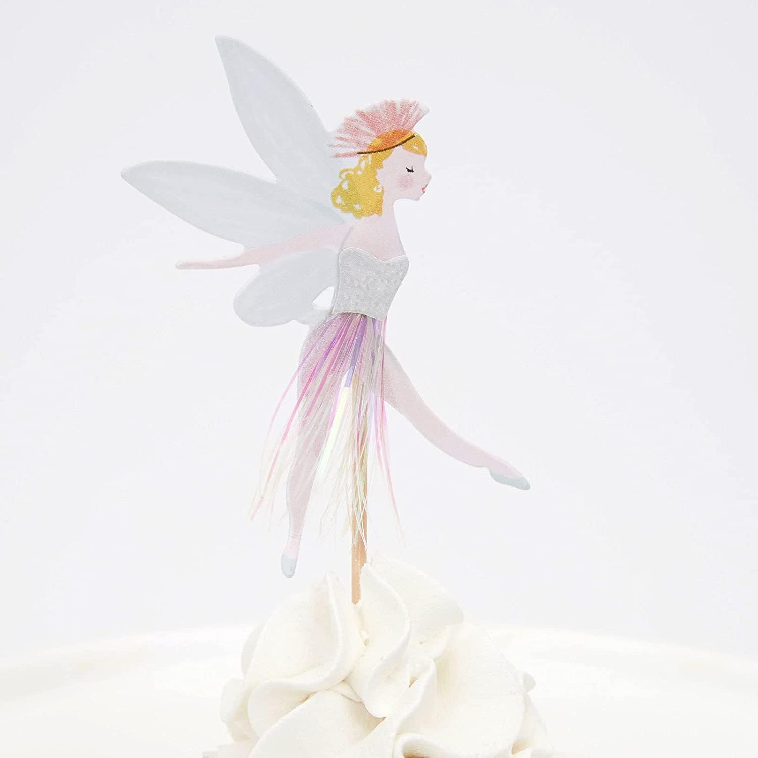 SAMOKA Fairy Cupcake Topper,24 PCS Birthday Party Cupcake Topper,Fairy Theme Party Decoration,Wing Angel Fairy Cake Topper,Ballet Dancer Cake Decorations,Baby Shower Supplies Fairy Wedding Decorations