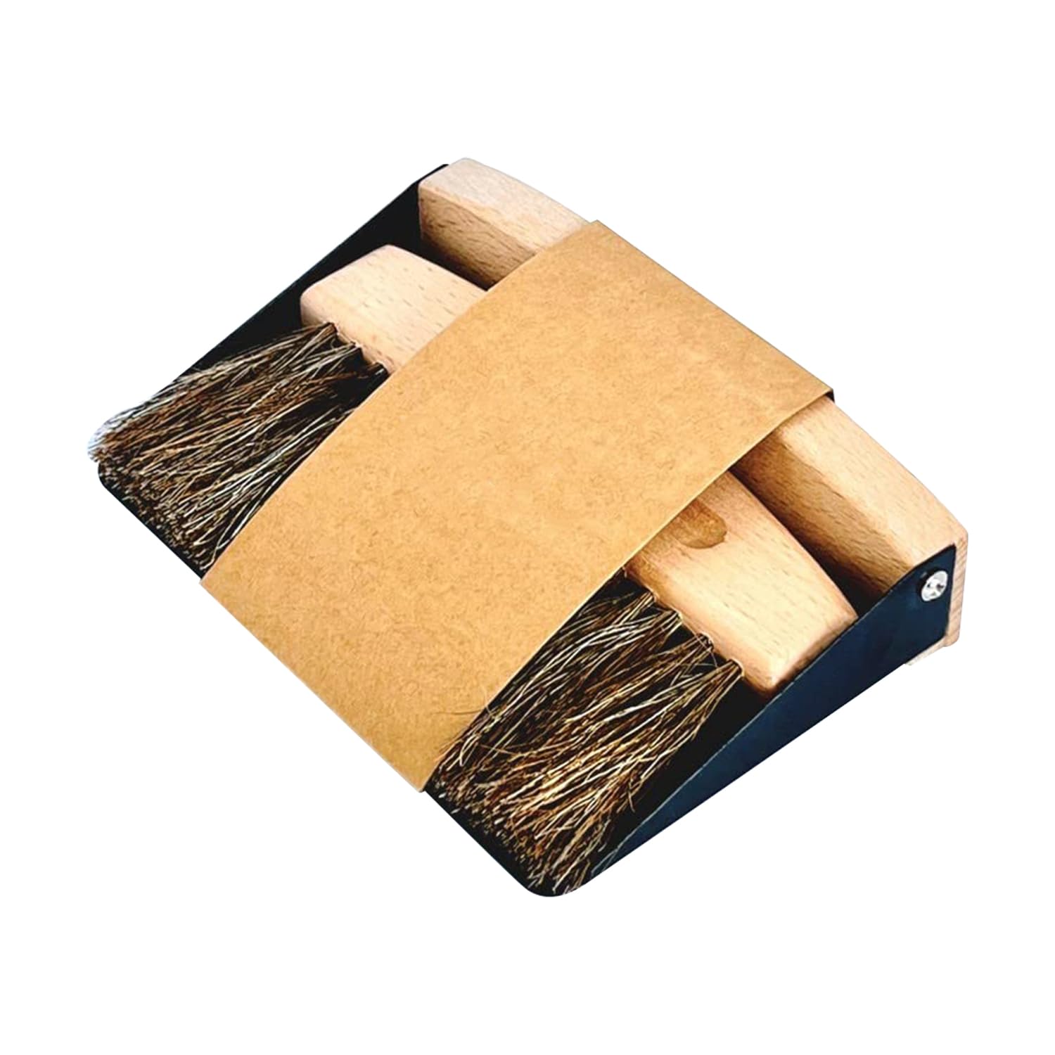 Broom and Dustpan Set - Small Broom and Dustpan Set, Perfect for Tiny Spaces and Quick Table Cleanups - Mini Broom and Dustpan Set, Wood Hand Broom with Natural Horsehair Bristles(5.9 x 3.9 inches)