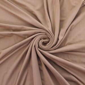 solid dbp fabric - double brushed polyester 4 way stretch - taupe - 1yd