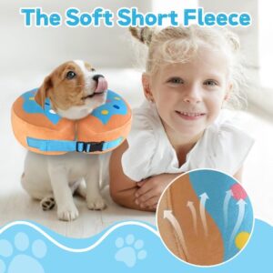 Inflatable Dog Collar Dog Donut Cone Collar Soft Recovery Pet Cone for Small Medium Large Dogs Cats Adjustable Donut Cone for Post Surgery Recovery-XL