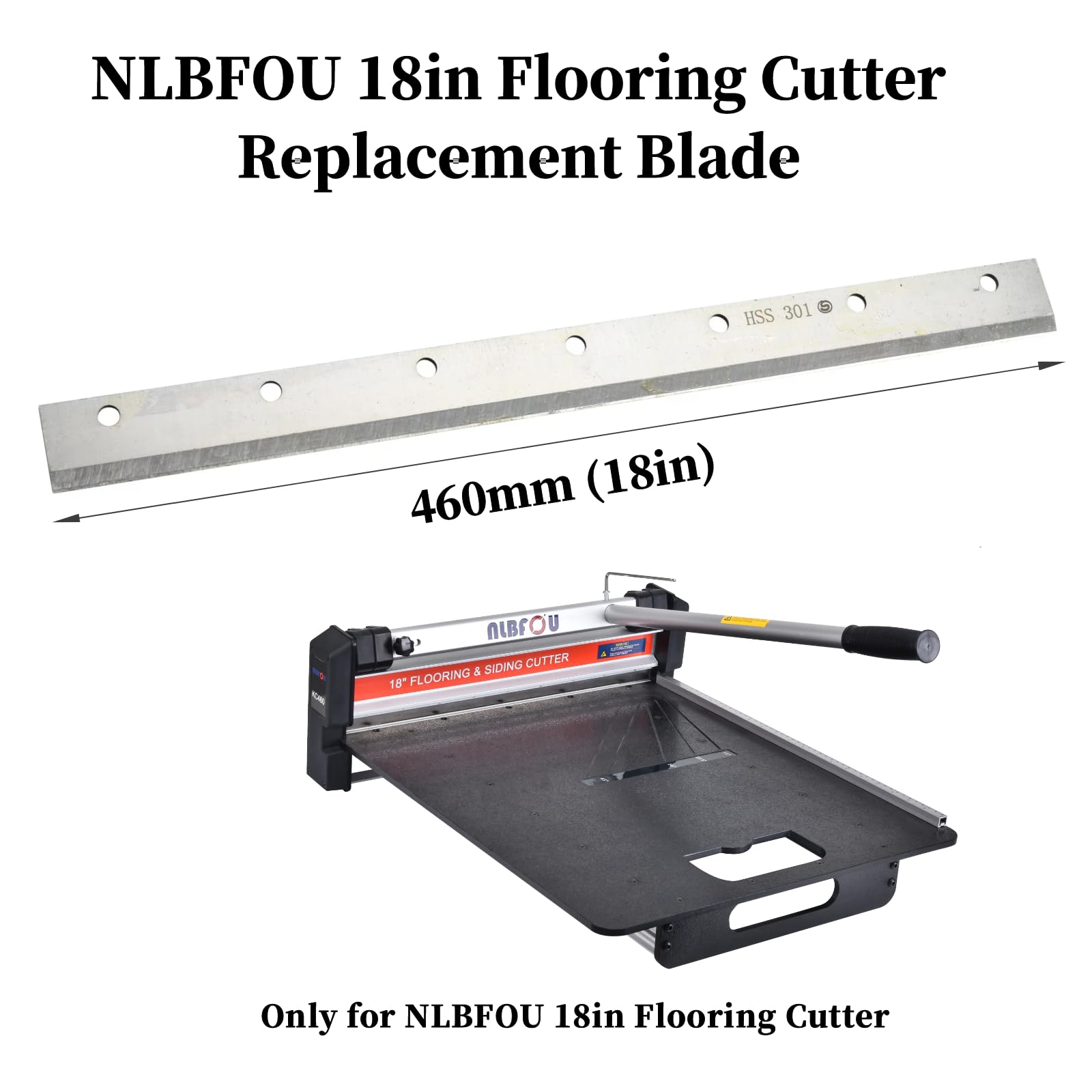 NLBFOU 18" Flooring & Siding Replacement Blade - for NLBFOU 18" Laminate Floor Cutter and Vinyl Floor Cutter