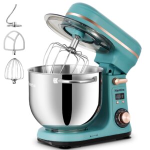 neretva stand mixer, [6.34qt& 6-speed& 400w] mixers kitchen electric stand mixer lightweight& large capacity& led display kitchen mixer with whisk, flat beater, dough hook