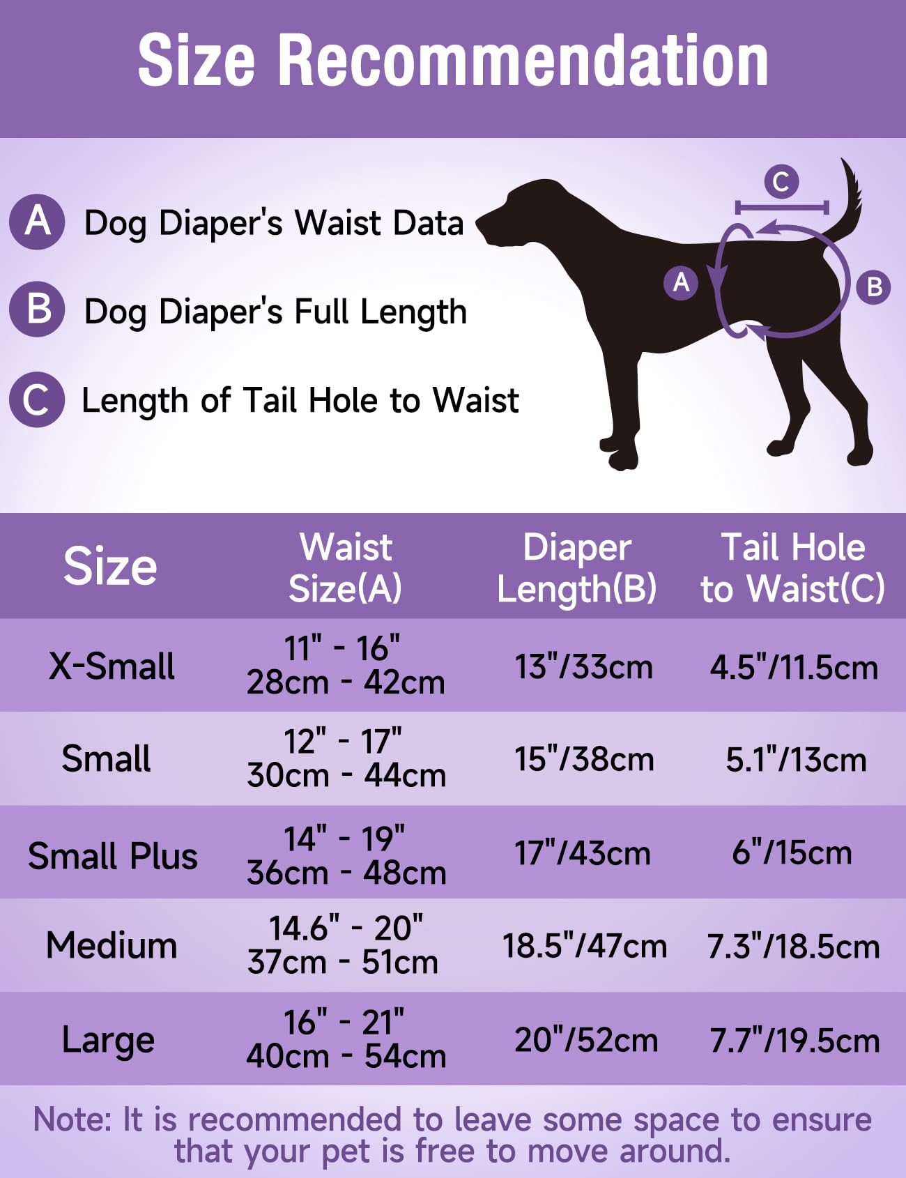 MICOOYO Disposable Dog Diapers Female, Doggie Diapers for Dogs Female, Super Absorbent Pet Diapers Foam Tail Hole Female Dog Diapers for Heat, Comfortable Puppy Diapers (Small Plus, 50Count)