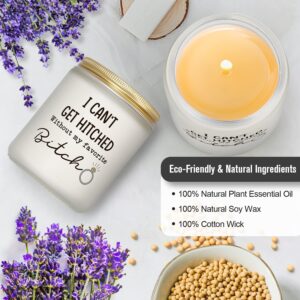 Bridesmaid Proposal Gifts, Maid of Honor Gift from Bride, Wedding Day Bridal Party Bachelorette Gifts for Bridesmaids Matron of Honor - Funny Lavender Scented Candle Gifts for Friend Sister Women