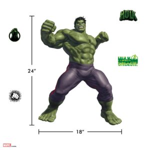 Wall Palz Marvel Incredible Hulk Wall Decals - 25" Augmented Reality Avengers Hulk Bedroom Wall Decor Peel and Stick Vinyl Wall Stickers