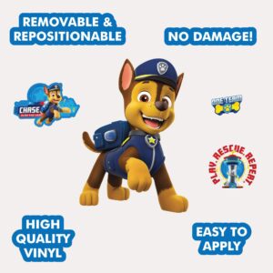 Wall Palz Nickelodeon Paw Patrol Wall Decal - 19" Chase Wall Stickers for Bedroom with 3D Augmented Reality Interaction - Paw Patrol Wall Decor