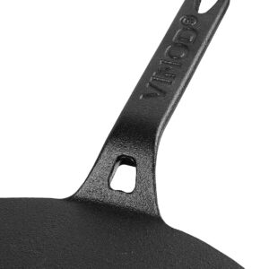 Vinod Legacy Pre-Seasoned Cast Iron Pan, Dosa Pan, Flat Skillet Pan/Tawa, Crepe, Chapati, Roti, Dosa Tawa Tava with Safety Sleeve for Stay-Cool Handle - 30cm, Black (LEGACY-TAWA-30)