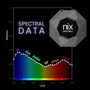 Nix Spectro L Spectrophotometer and Densitometer- Professional Color Matching Technology, Compatibility with 200,000+ Paints, Spectral Data and Delta-E Functionality for Accurate Results