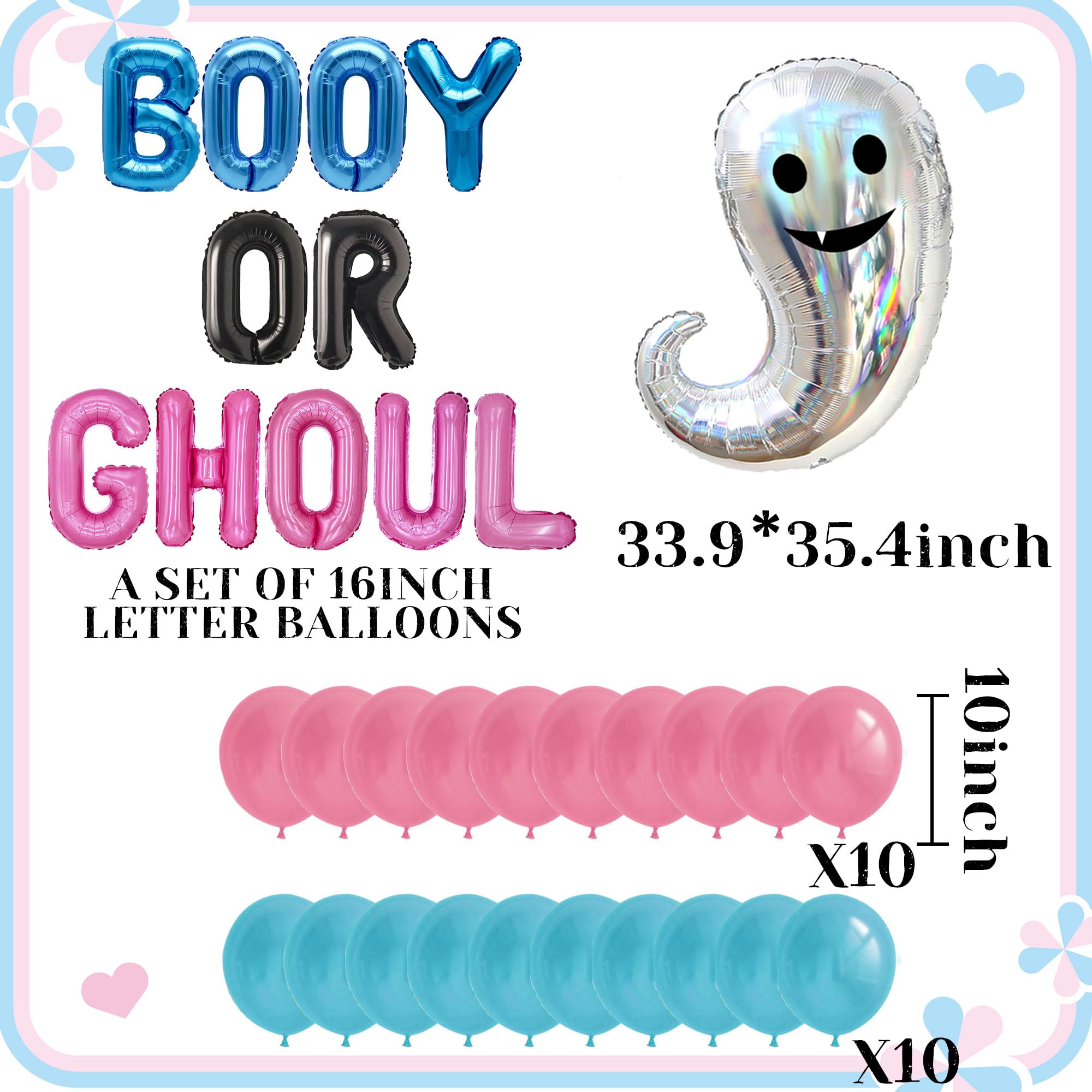 22 PCS Halloween Gender Reveal Halloween Themed Gender Reveal Baby is Brewing Boy Or Girl Halloween Gender Reveal Decorations Booy or Ghoul