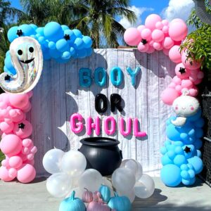 22 PCS Halloween Gender Reveal Halloween Themed Gender Reveal Baby is Brewing Boy Or Girl Halloween Gender Reveal Decorations Booy or Ghoul