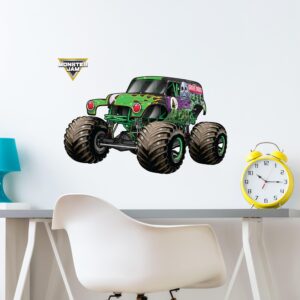 wall palz monster jam grave digger wall decal - monster jam wall stickers with 3d augmented reality interaction - 23" monster jam grave digger monster truck wall decorations