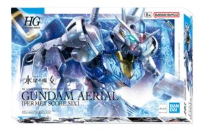 bandai - mobile suit gundam: the witch from mercury - hg 1/144 gundam aerial [permet score six] model kit (japan import)