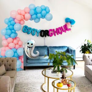 22 PCS Halloween Gender Reveal Halloween Themed Gender Reveal Baby is Brewing Boy Or Girl Halloween Gender Reveal Decorations Booy or Ghoul