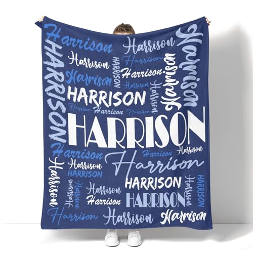 Dr.TOUGH Personalized Blankets for Kids Adults Personalized Name Blankets Personalized Kids Boys Girls Custom Blanket with Name